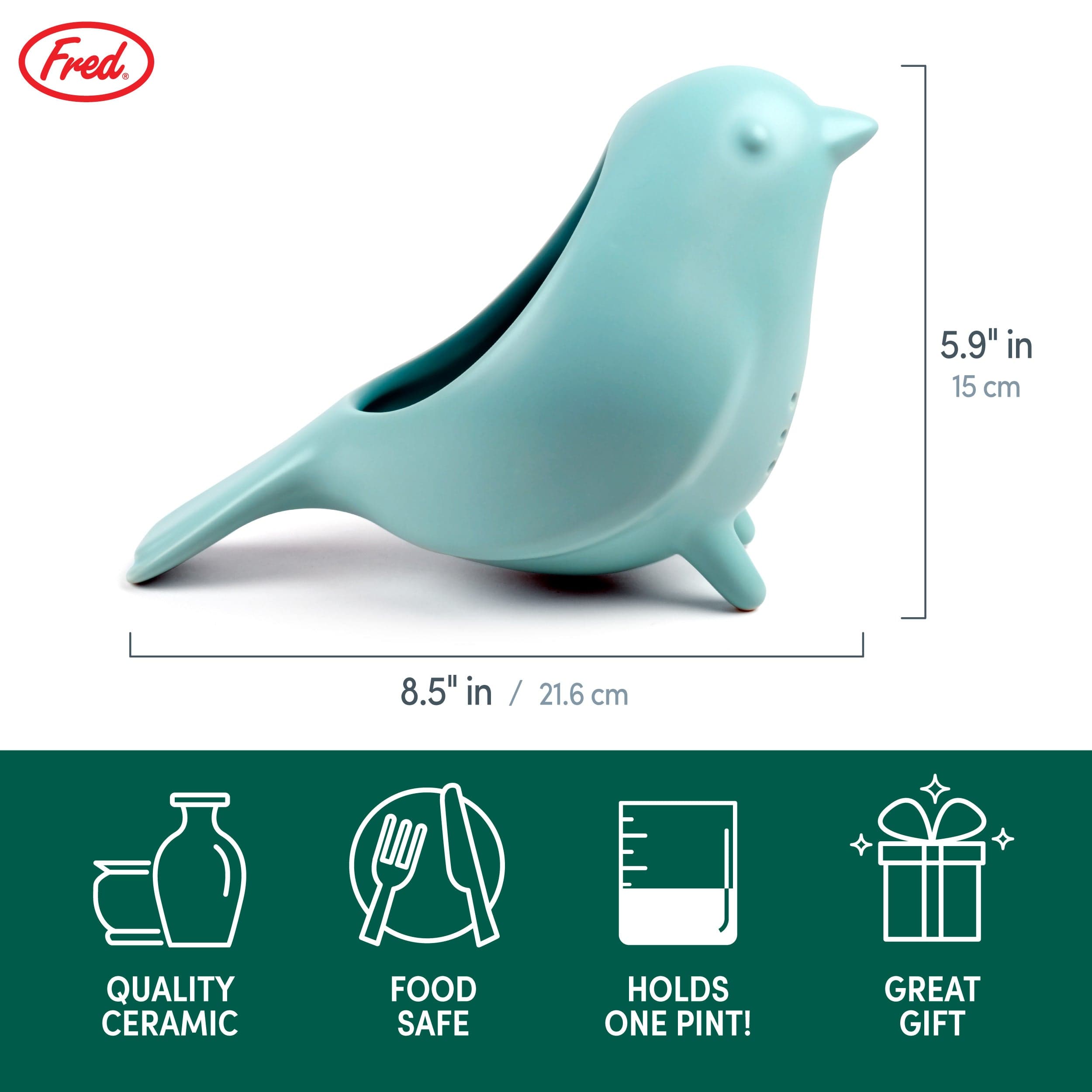 BLUE BIRD | Ceramic Bird Colander – Genuine Fred