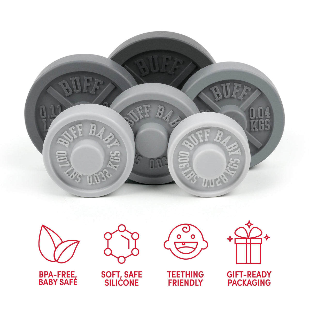 BUFF BABY - Weight Plate Stacking and Teething Toy