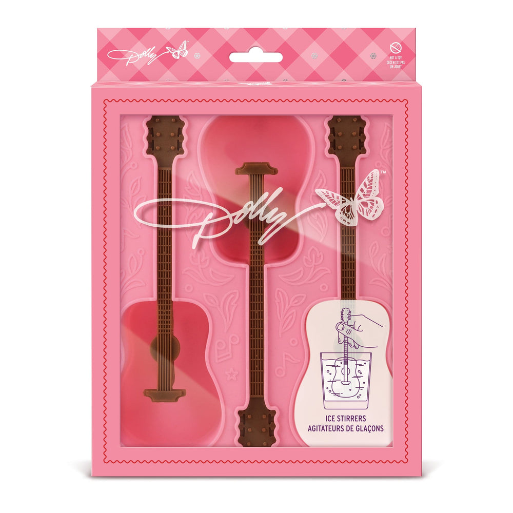 Dolly Parton - Pink Guitar Ice Stirrers / Ice Tray