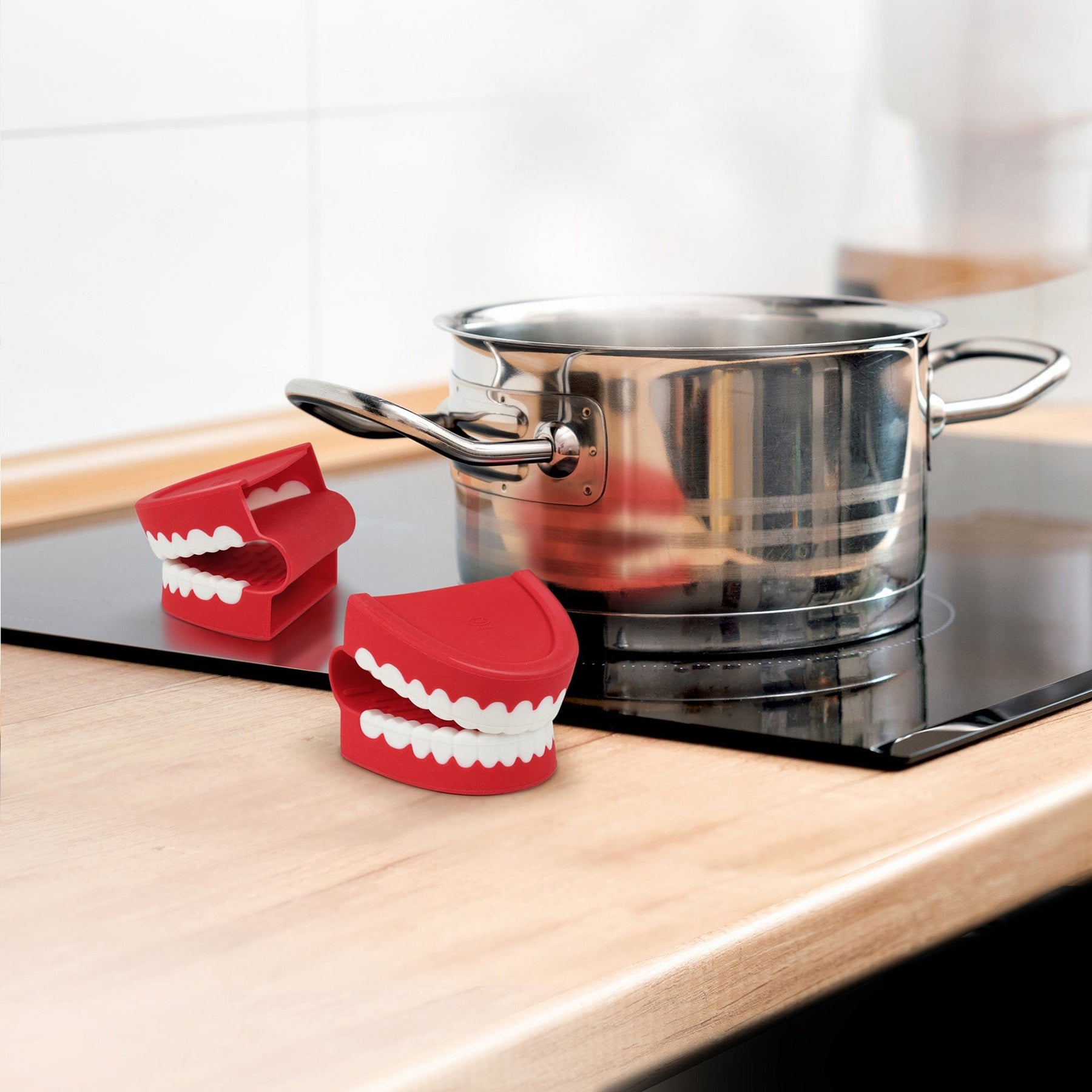 CHOMP - “Chattering” Teeth Oven Mitts