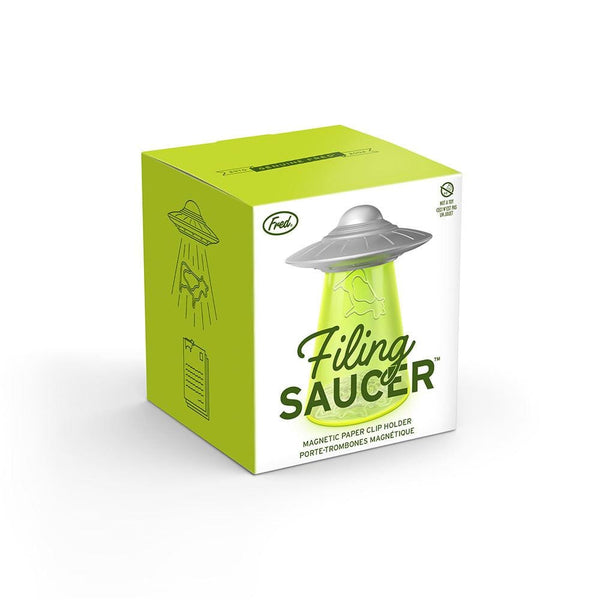 FILING SAUCER – UFO with Cow Paperclips | Fun Desk Accessory + Gift